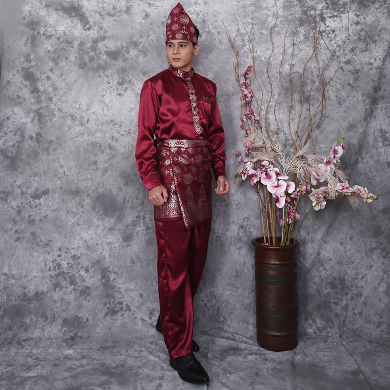 (Natalia Kebaya)Baju Melayu Pria Teluk Belanga Ukuran M-XXL - Shop ...