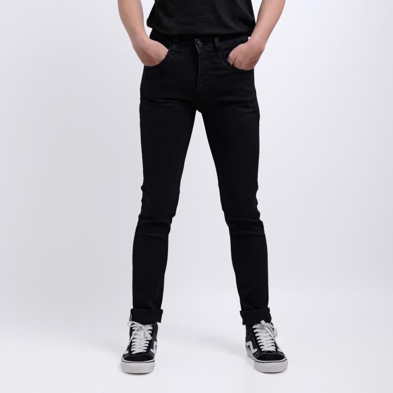 Rockmaker Celana Denim Selvedge Accent Deep Black Slim Fit Jeans - Shop ...