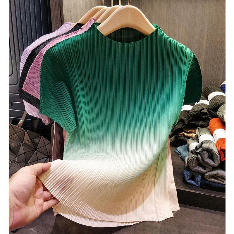 Classic Simple Solid Color Stand Up Collar Pleated Top Women's - TikTok ...