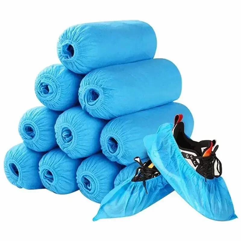 100PCS Disposable Shoe Covers Non-Slip Boot Overshoes Protector ...