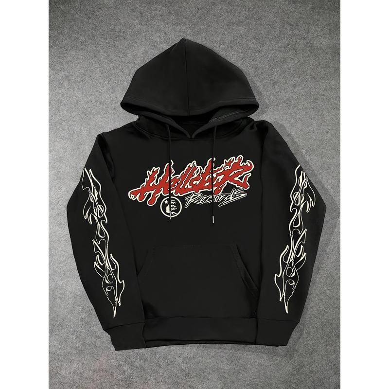 Hellstar Tour Graphic Hoodie - Casual Crew Neck Sweatshirt with ...