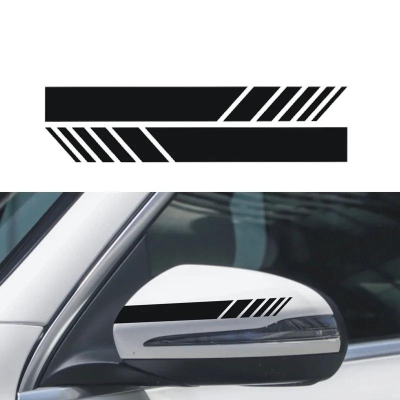 1set Car Sticker Fashion Black Stripe Car Sticker Racing Strips Side ...