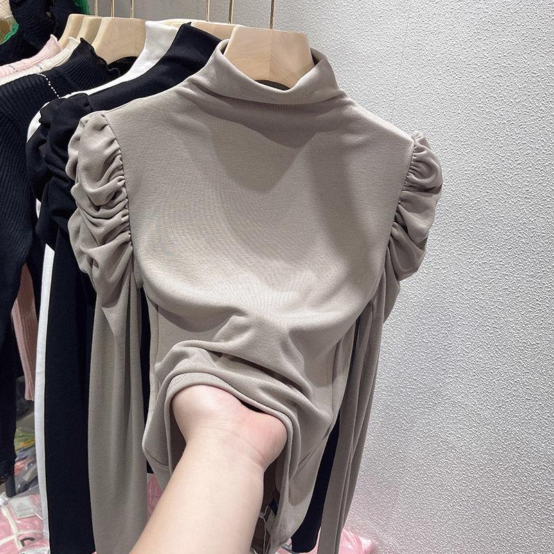 Kemeja Lapisan Asas Turtleneck, Untuk Wanita, Musim Bunga da - TikTok ...