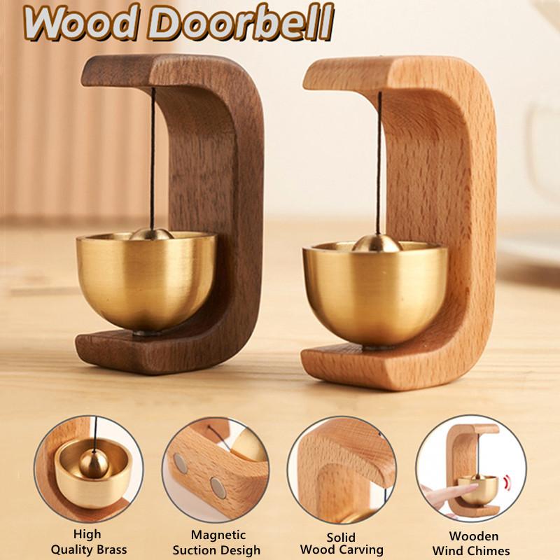 Creative Doorbell Wooden Bell Magnetic Suction Wireless Doorbells ...