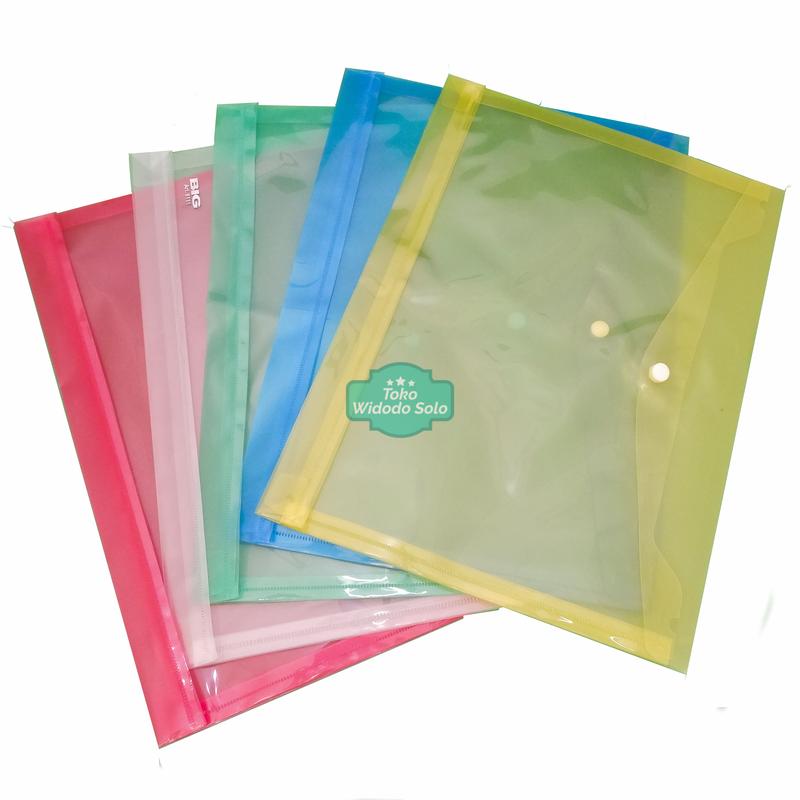 Map Plastik Kancing Folio Merah Putih Hijau Biru Kuning Beni - Shop ...