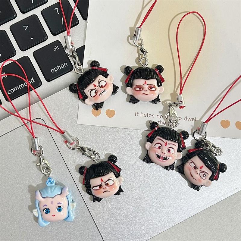 New Cartoon Nezha 2 Mobile Phone Chain Backpack Hanging Anim - TikTok ...