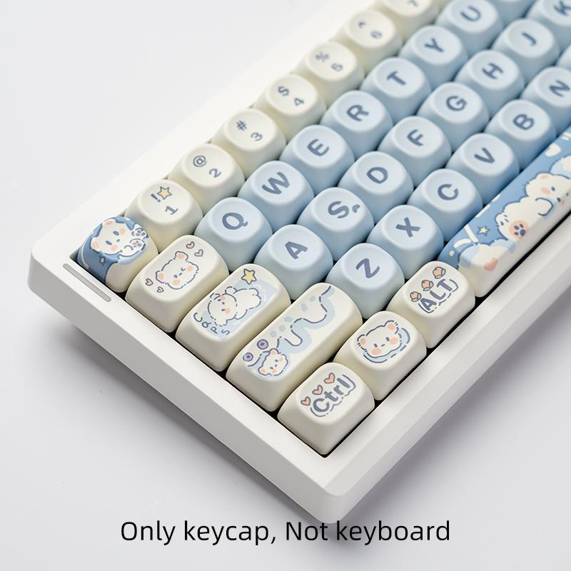132-Key Cute Cartoon Bear Keycap, Cute Keycap for 6.25U Spac - TikTok Shop