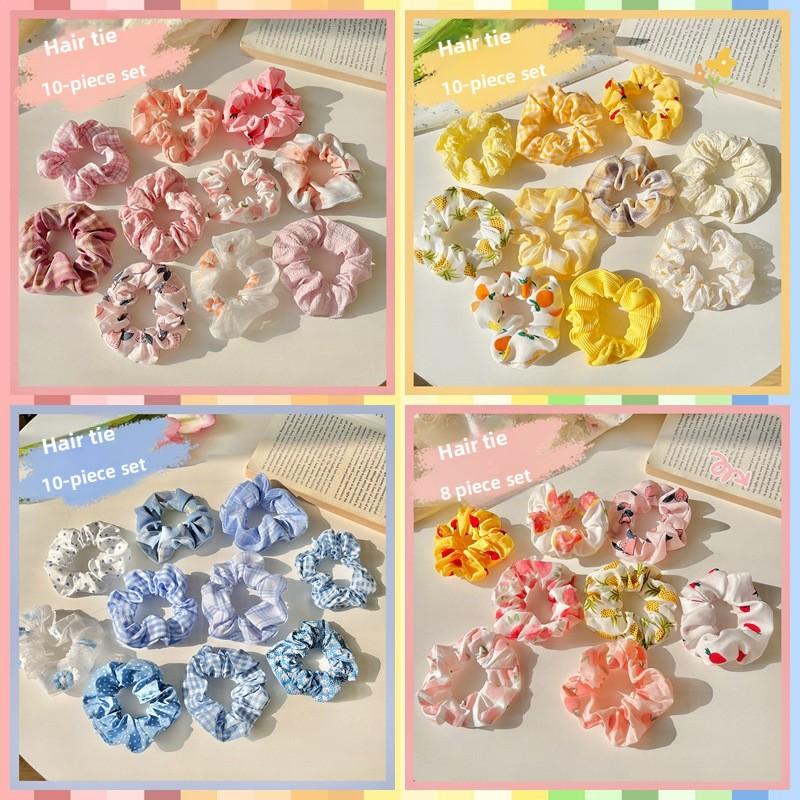 Pig Intestine Hair Scrunchies - Ins Korean Style Women's High-End ...