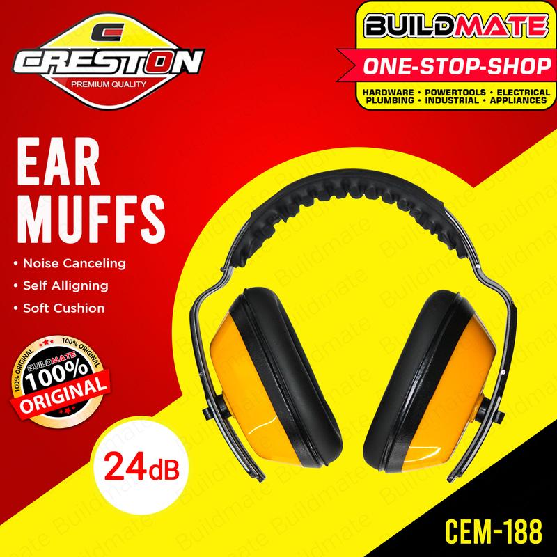 CRESTON Ear Muff Hearing Protector Earmuffs Noise Reduction Ear ...