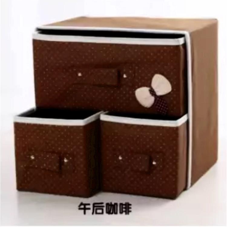 Foldable Woven Clothing Storage Box Organiser Blue - TikTok Shop ...