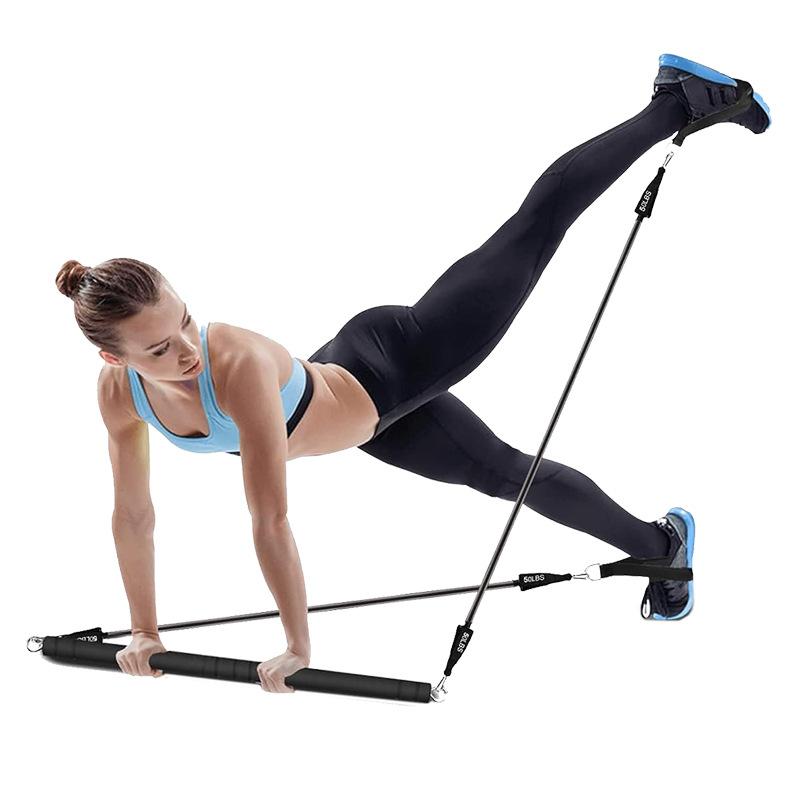 Multifunctional Pilates Bar Set Three Sections Home Fitness Equipment ...