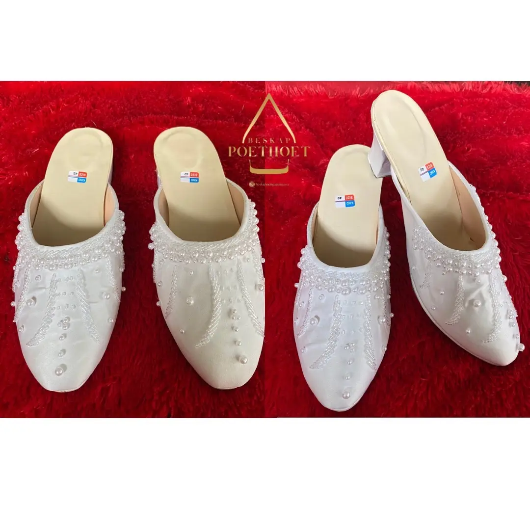selop pengantin jawa payet wedding shoes sendal sepatu manten akad ...
