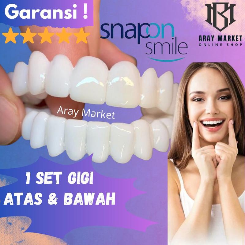 Snap On Smile 100% Asli Otentik Gigi Palsu 1 Set Atas Bawah - Shop ...