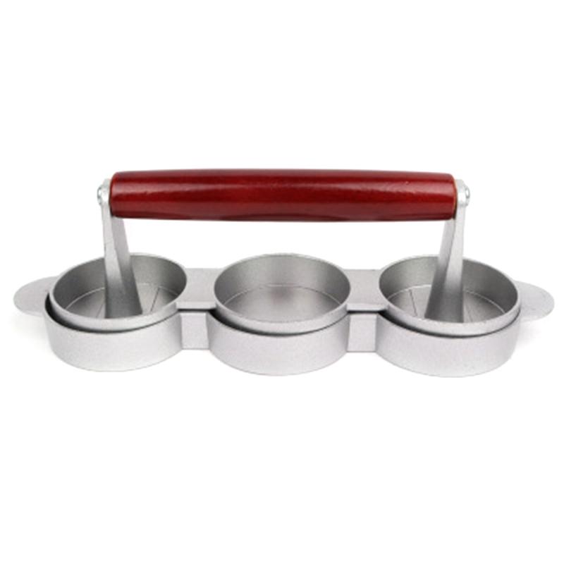 Mini Hamburger Presses Nonstick 3 Slot Small Burger Patties Press ...