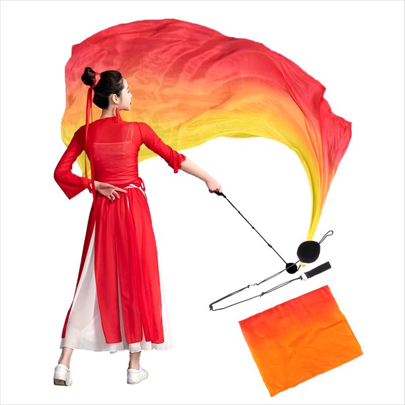 Silk Women Dance Streamer Colorful Light Texture Streamer Stage ...