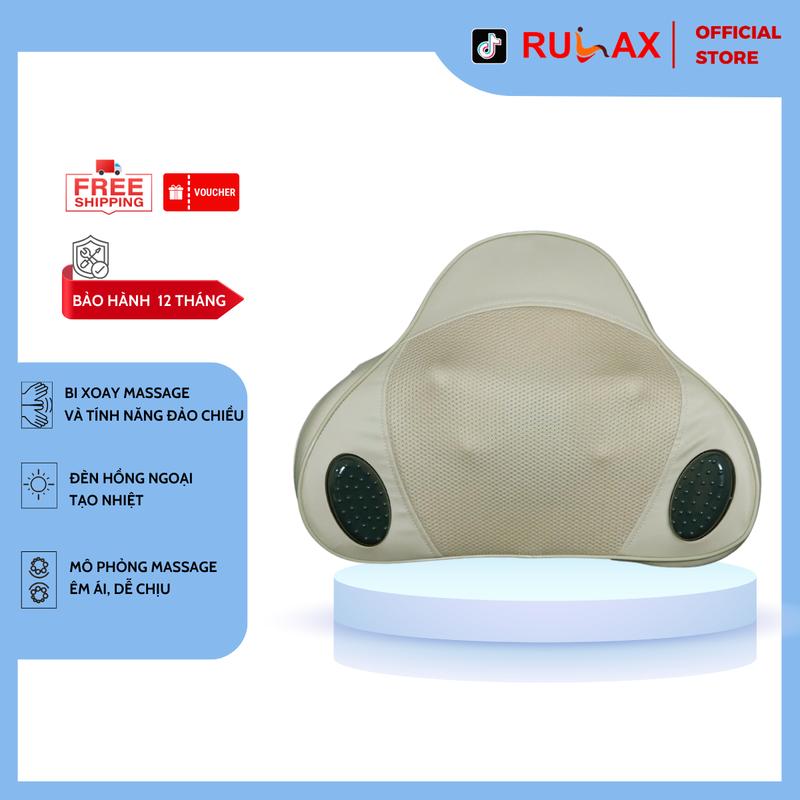Gối Massage Nhiệt Hồng Ngoại Sạc Pin RULAX RL18 PLUS- Matxa Chuyên ...