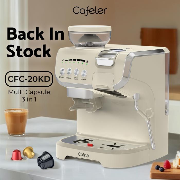 Promo Cafeler Mesin Kopi Multi Kapsul 3 Adaptor/Grinder/Milk Frother 2 ...