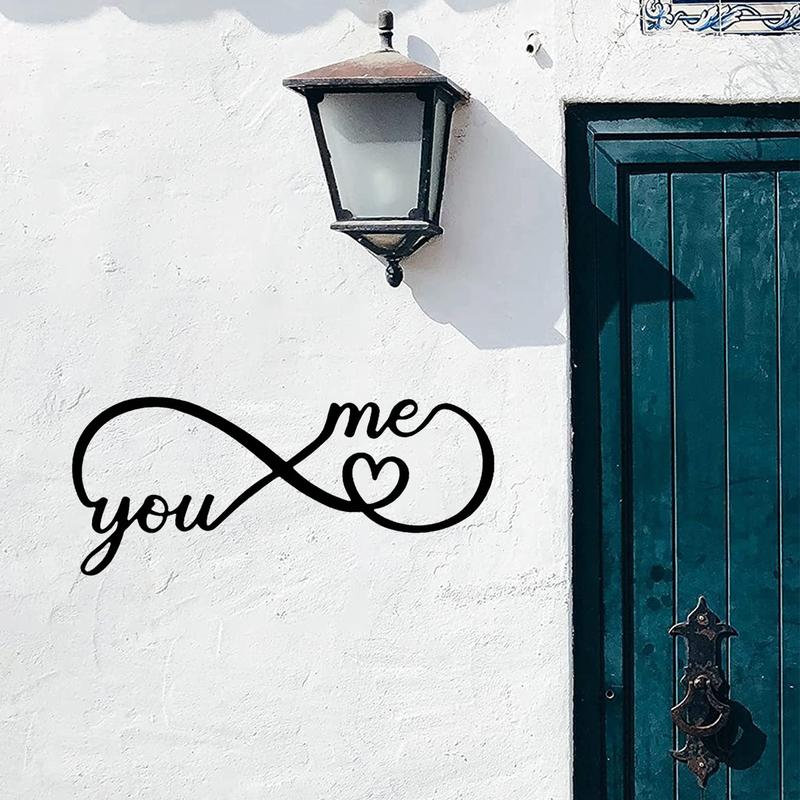 Graceful Geometric Infinity Heart Sign Wall Decor in Metal. For ...