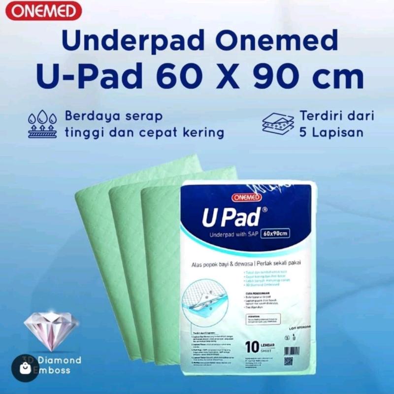 Underpad Alas Perlak U Pad 60x90 OneMed Pack Isi 10pcs - Shop | Tokopedia