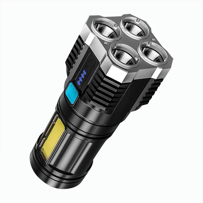 Jual Senter Led 4 Mata + COB Senter Led Charger - Lampu LED - Kota ...