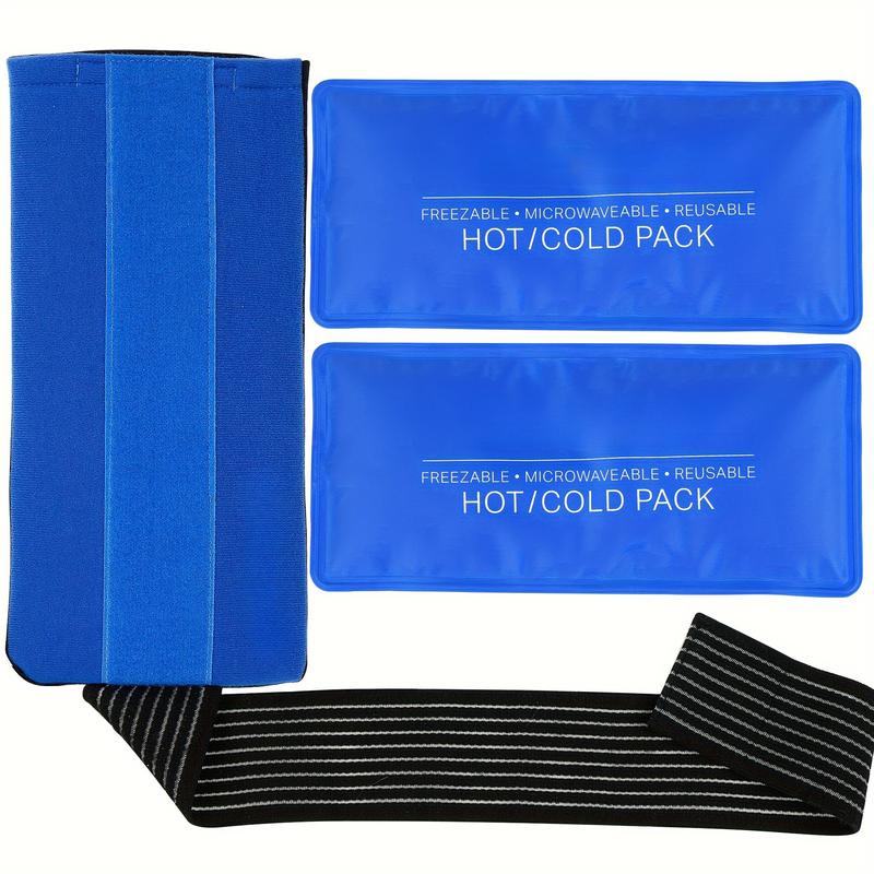 Ice Packs for Injuries Reusable, 2 Gel Packs Wrap for Knee Head Neck ...