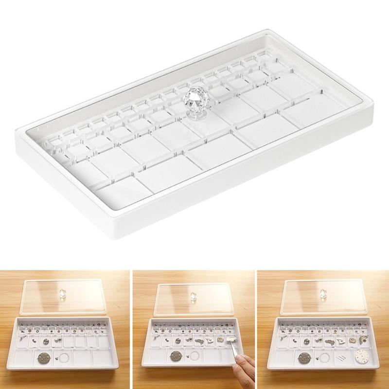 Clear Acrylic Watch Parts Storage Box Anti Dust Tray Divider - TikTok ...