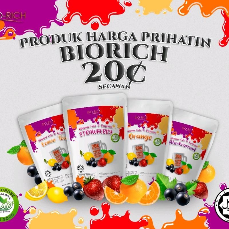[BIORICH] GULA O BERPERISA STRAWBERRY, LEMON TEA, ORANGE AND - TikTok ...