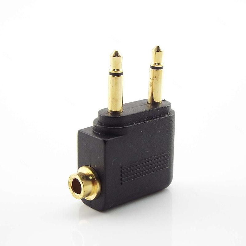 3.5mm Airplane Splitter Adapter Mono Audio Converter Travel Jack ...