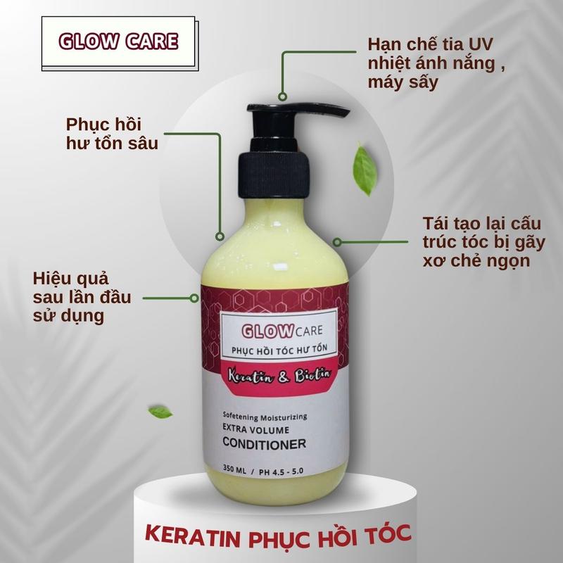 KERATIN GLOW PHỤC HỒI TÓC HƯ TỔN CHUYÊN SÂU Nữ daugoi cap Women ...