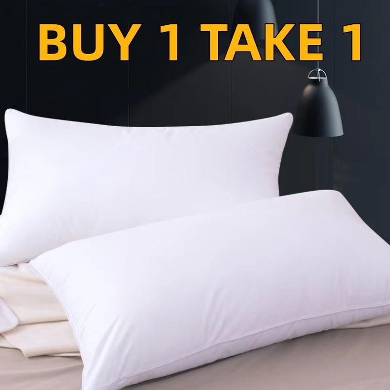 [Buy 1Get 1 Free] 500g White Pillow (unan) Soft And Comfortable ...