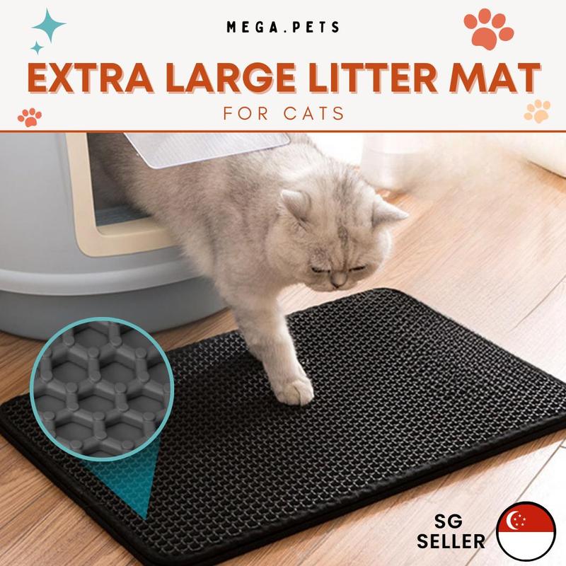 Cat litter mat extra large cats trapping feeding mats for cats - TikTok ...