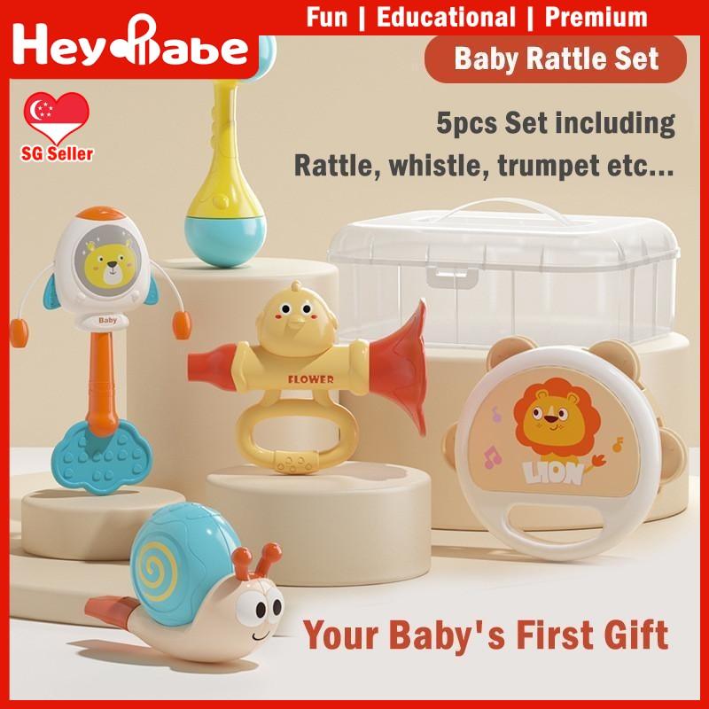 5Pcs Baby Rattle Gift Set | Hearing and Sound Development | Infant ...