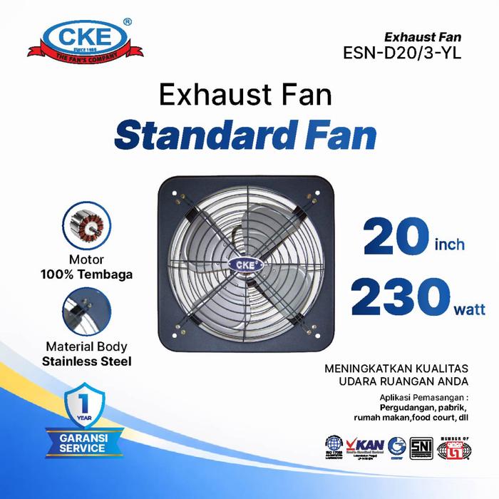Promo Exhaust Fan CKE Standard DBN 20 Inch 380V Fan Industri Toilet ...