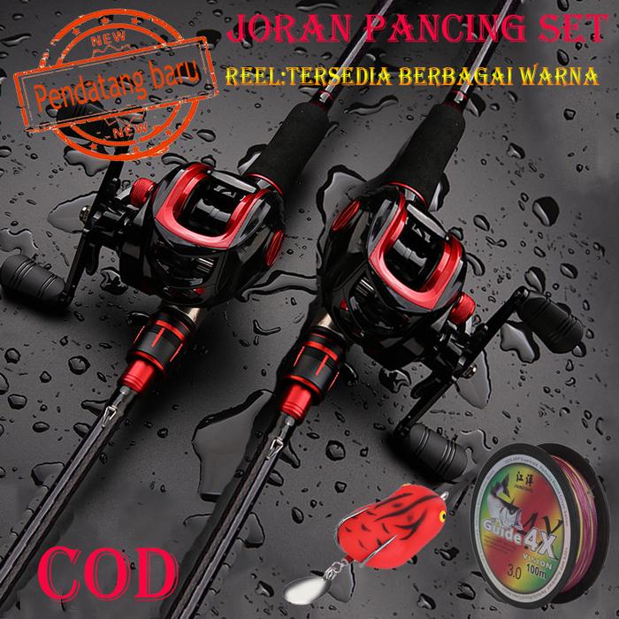 Promo Joran Pancing Set 1.65m 1.8m 2.1m Joran Dan 7.2:1 Reel BC Joran ...
