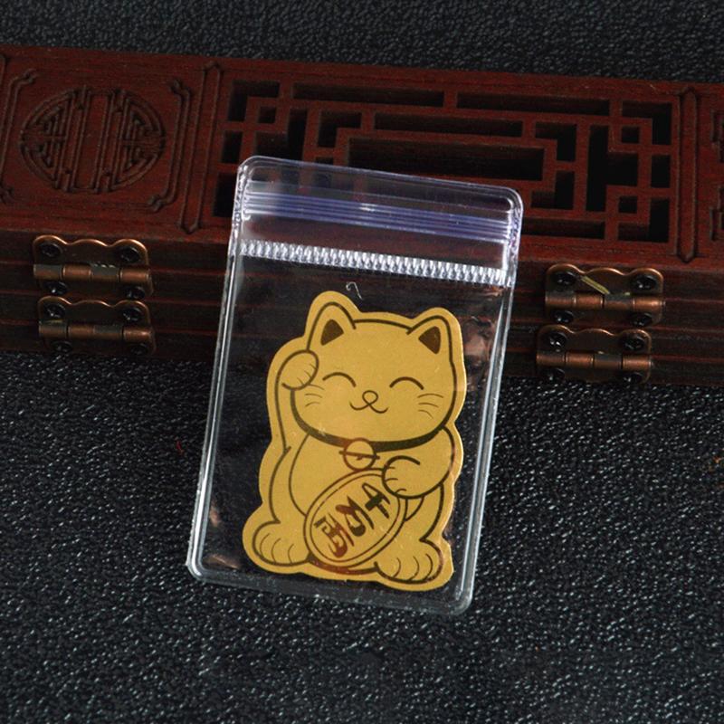 5Pcs Gold Foil Lucky Cat Mobile Phone Decoration Sticker Gol - TikTok ...