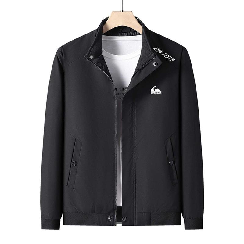 Quiksilver Mens Solid Color Long Sleeve Bomber Jacket - Zipper - TikTok ...