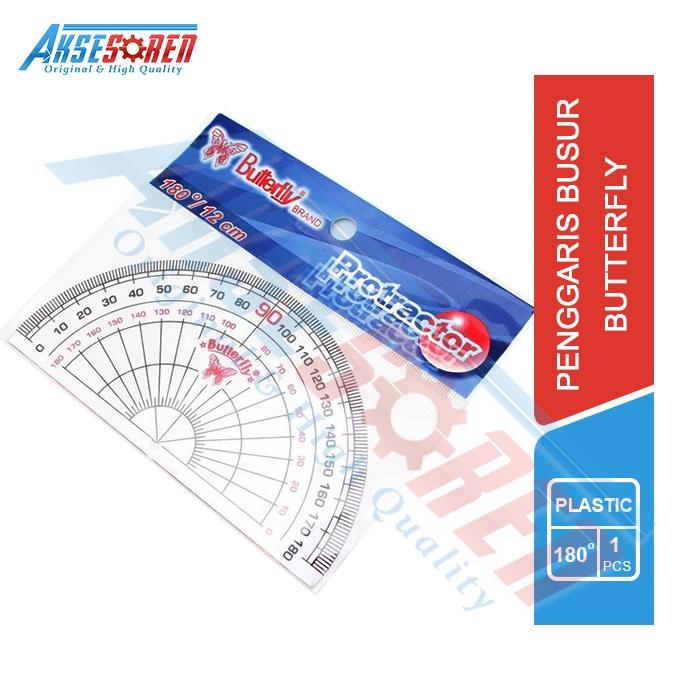 PENGGARIS BUSUR DERAJAT BUTTERFLY PROTACTOR [180] / ALAT UKUR DRAJAT ...