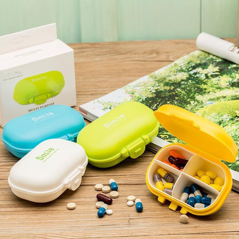 Portable Mini Pill Case Medicine Boxes 4 Grids Travel Home Medical ...