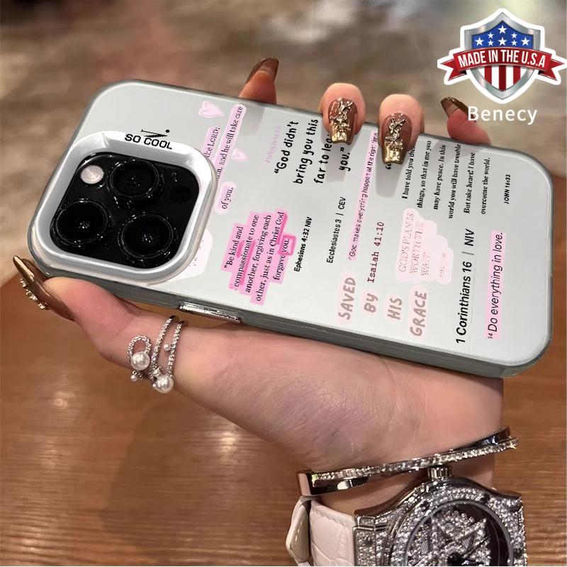 Blessed Encouragement Pattern Phone Case for iPhone 16 15 14 Pro Max 13 ...