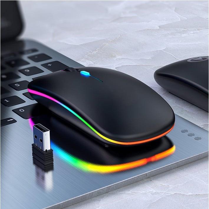 Rechargeable Mouse Wireless Silent LED Backlit Mice USB Optical ...