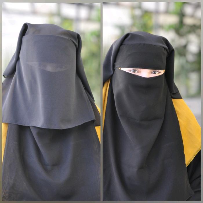 Promo Cadar Niqab Saudi 3 Layer/Niqab Bandana 3 Layer 29 Warna/Cadar ...