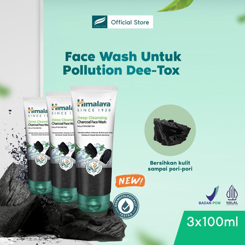 ( Bundle isi 3 ) Himalaya Charcoal Deep Cleansing Wash 100ml | Sabun ...