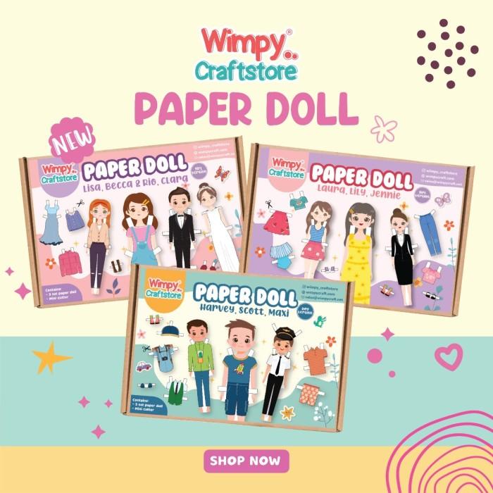 Wimpy Paper Doll Bongkar Pasang DIY Craft KIT Art Set Mainan Boneka ...