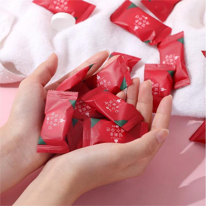 10pcs Cotton Compressed Towel Travel Suit Thickened Small Square ...