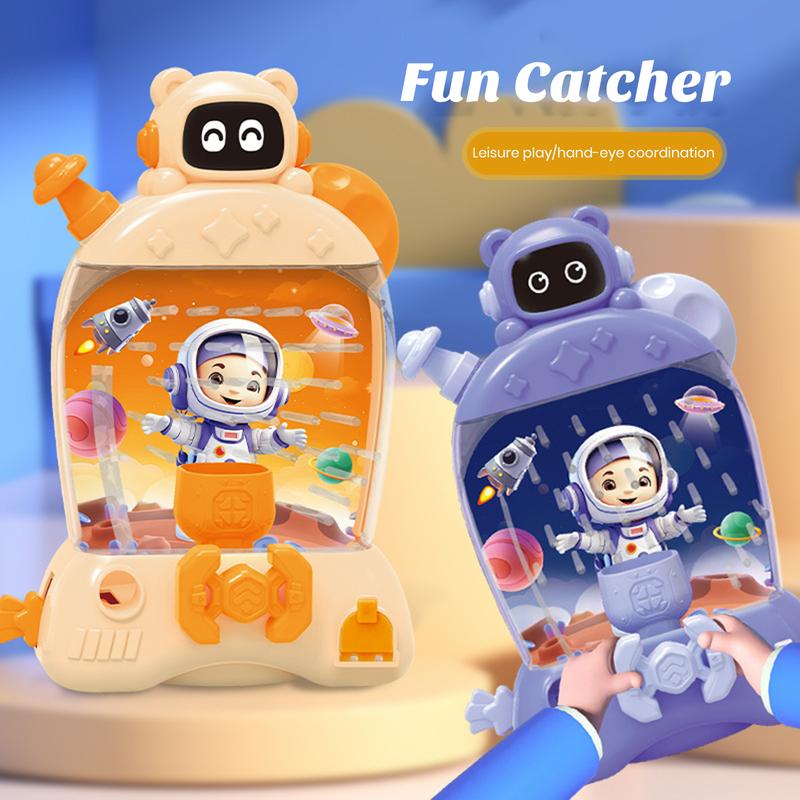 Kids Ball Catcher Machine Toy with Steering Wheel Hand Eye Coordination ...
