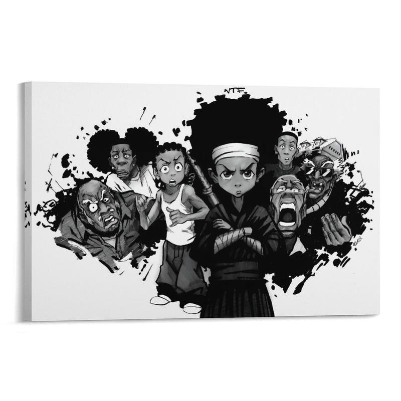 The Boondocks Black Cartoon Canvas Art Poster And Wall Art Picture ...