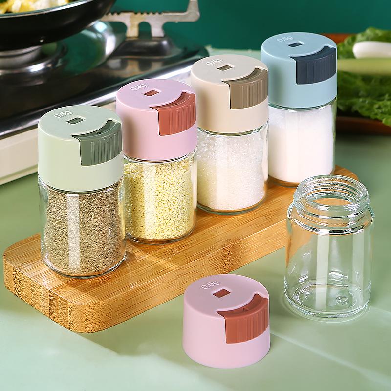 GAMI Quantitative Salt Shaker Push Type Salt Control Bottle Seasoning ...