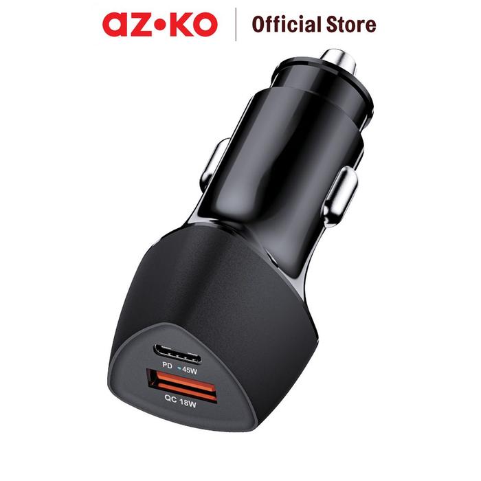 Jual AZKO Otto Klasse Charger Mobil Dengan Kabel Lightning 63 watt ...