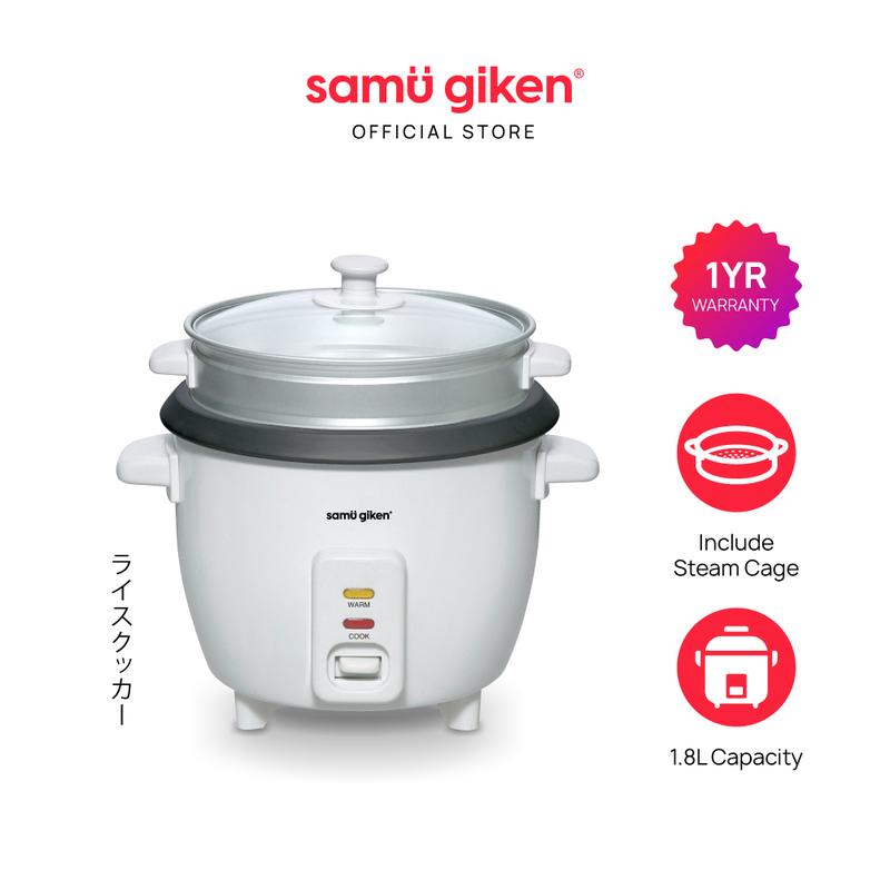 Samu Giken Rice Cooker With Steam Cage 1.8L, Model: RCA18WT - TikTok ...