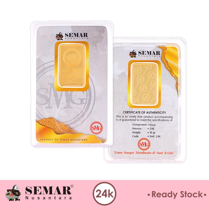 Logam Mulia SMG Gold Press 10gram Emas Batangan Semar Nusantara - Shop ...